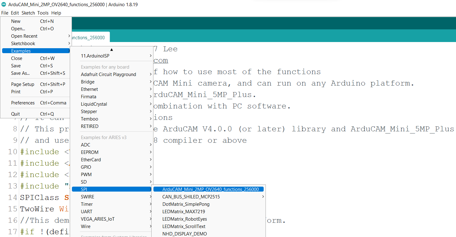 Interfacing Camera with VEGA ARIES boards – VEGA processors blog